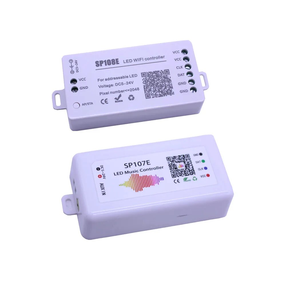 Taslauk RGB контроллер SP105E SP108E Bluetooth 2048 пикселей SP108E WIFI