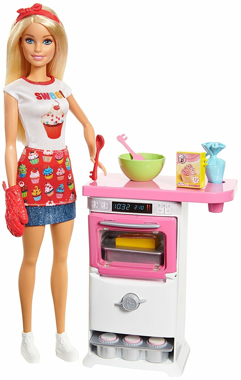 Игровой набор Barbie Кондитер Блондинка (Barbie Bakery Chef Doll and Playset) FHP57, Mattel