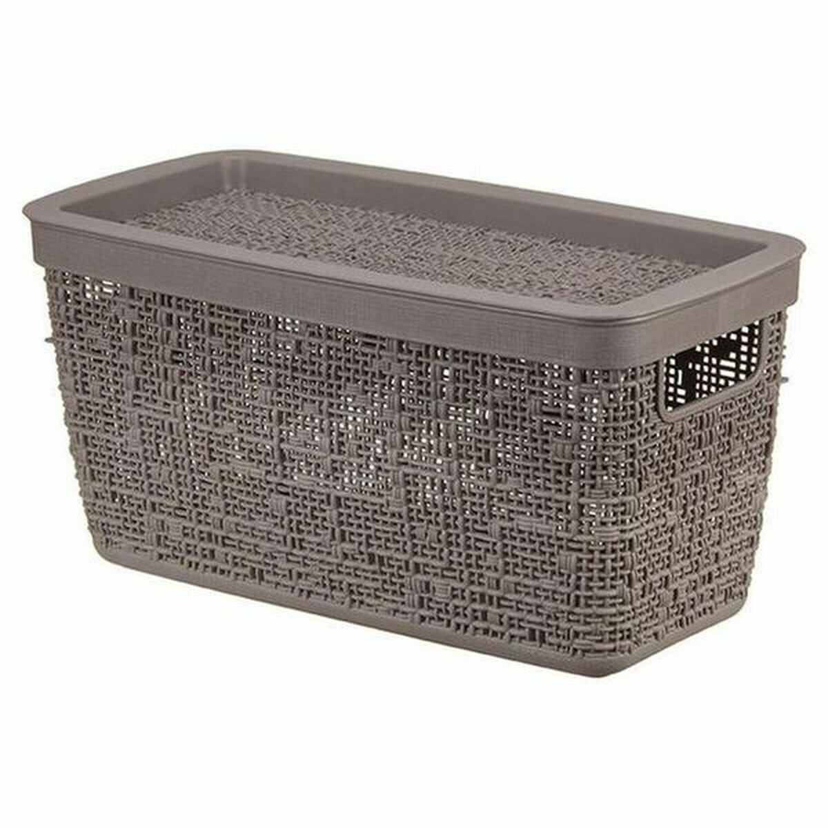 Коробка бязь с крышкой 28х14х14cм 4л Морская волна IDEA (М-Пластика) М2325