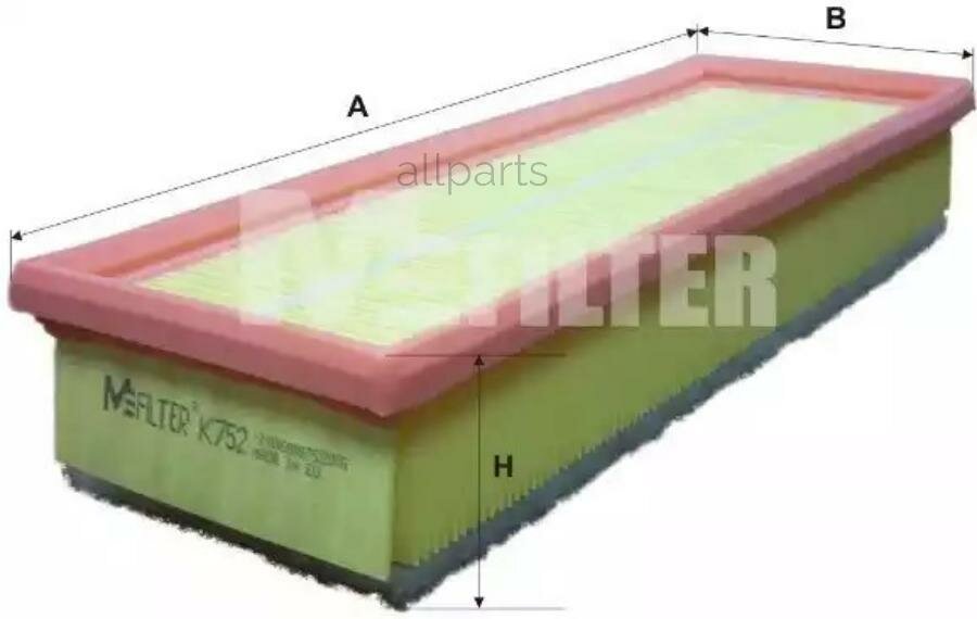 M-FILTER K752 фильтр воздушный!\ Citroen C3 1.4HDi 16V 02>/Xsara Picasso 1.6HDi 04>