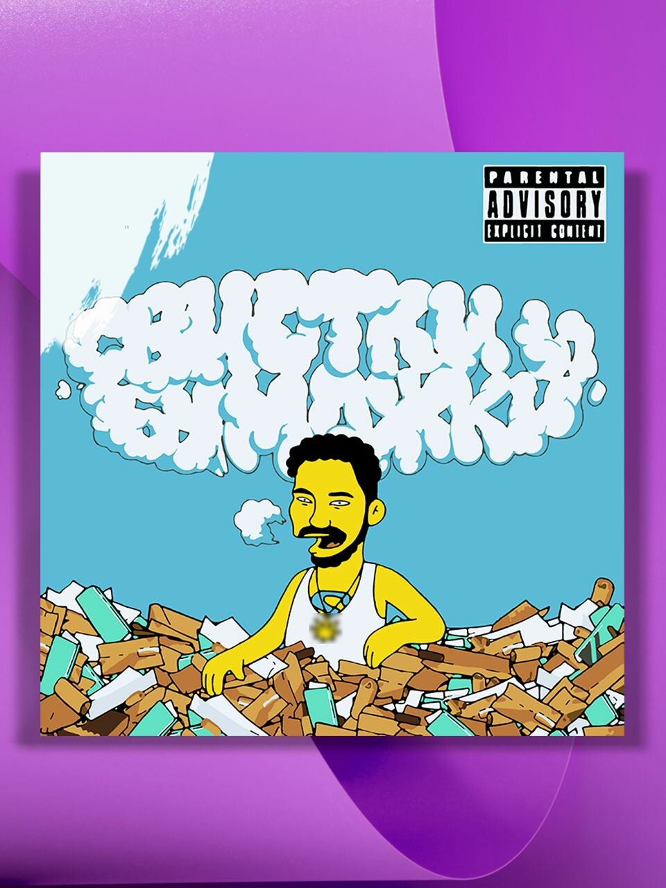 Картина по номерам на холсте Скриптонит-Свистки и бумажки, 40 х 40 см