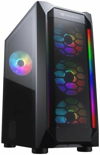 Компьютерный корпус Cougar MX410 Mesh-G RGB (CGR-5VM6B-MESH-G-RGB) черный - Mid Tower, Micro ATX, Mini ITX, Stаndard ATХ, USB 2.0 Tуpe A, USB 3.2 Gen1 Tуpe A