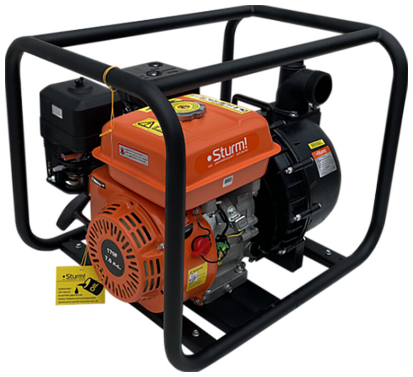 Бензиновая мотопомпа Sturm! BP8704 для хим жидкостей, 2.7 лс, напор 30 м, 665 л/мин