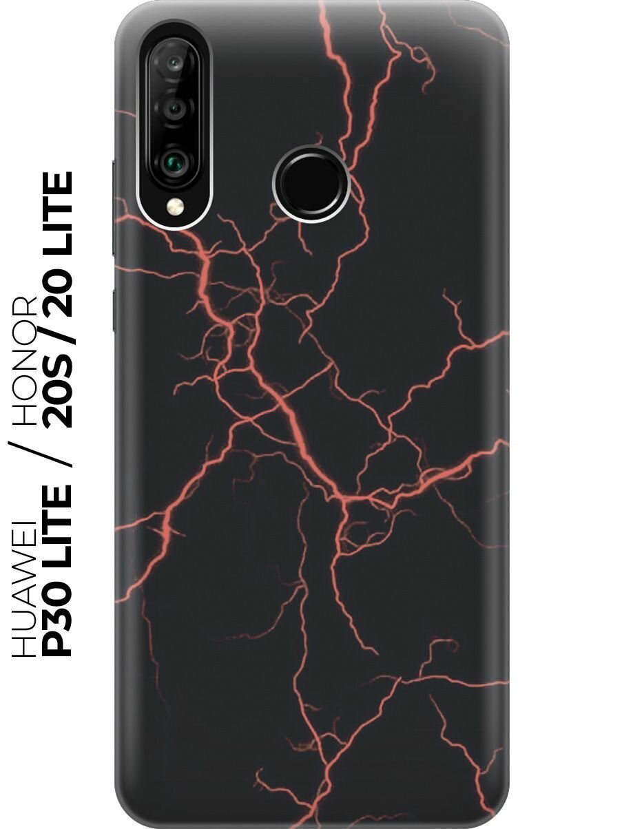 Силиконовый чехол Алая молния на Honor 20 Lite / 20s / Huawei P30 Lite / Хуавей П30 Лайт / Хонор 20 Лайт / 20s