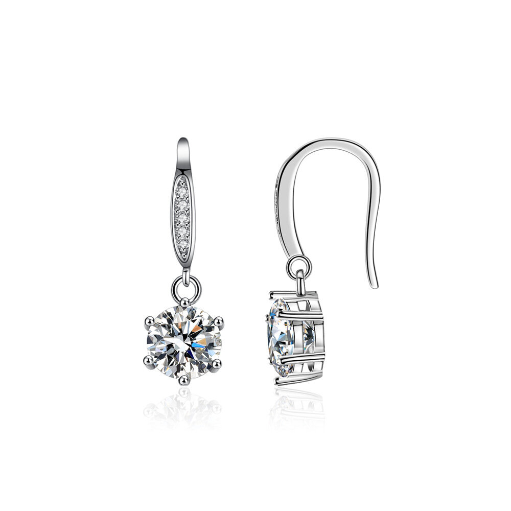 Серьги с подвесками, циркон