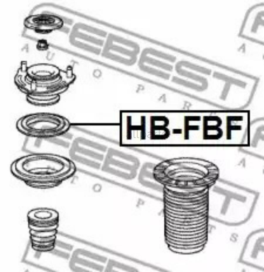 FEBEST HB-FBF Подшипник опоры переднего амортизатора HONDA CIVIC FB2 2012-2015 [GN] FEBEST HB-FBF