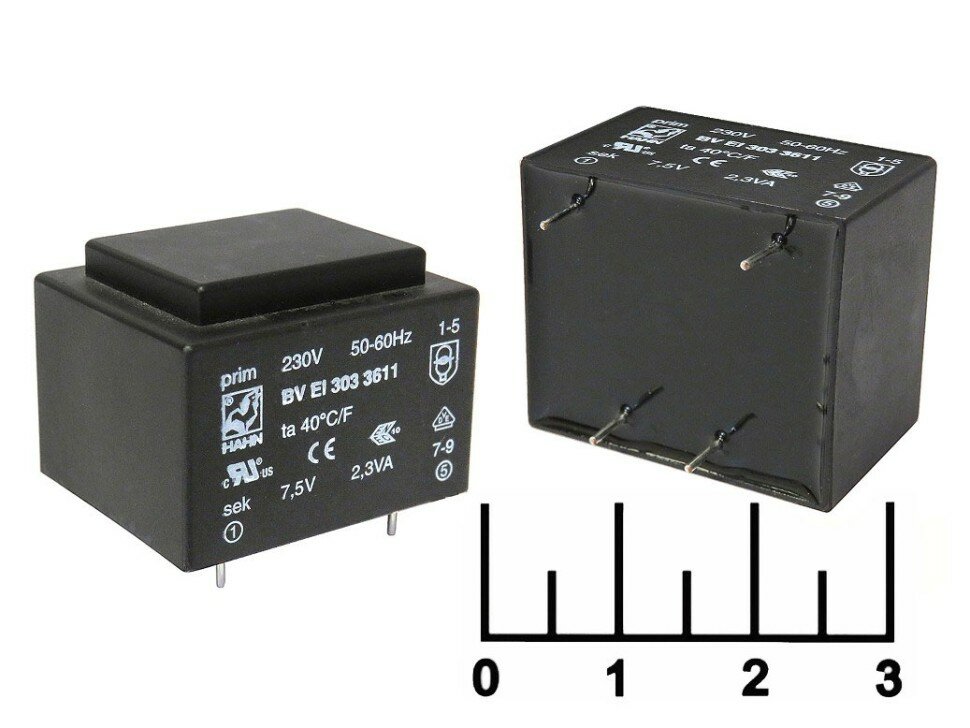 Трансформатор 7.5V 0.30A BVEI 303 3611