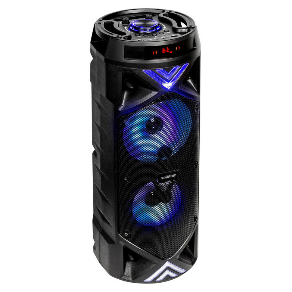 Колонка портативная Smartbuy BOOM MK III, 30Вт, Bluetooth, MP3, FM-радио, micro SD, микрофон, пульт, подстветка, черный, 376335