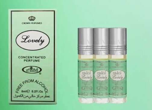 Al Rehab арабские масляные духи LOVELY, 6 мл 3 шт