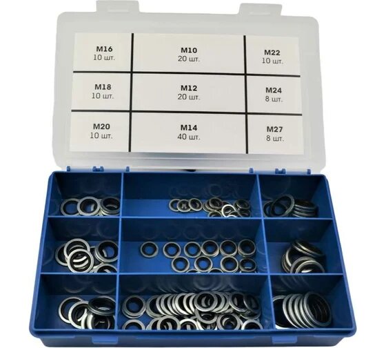 Набор колец резинометаллических BSCR-M 136 шт Цема-Беаринг BSCR-М kit