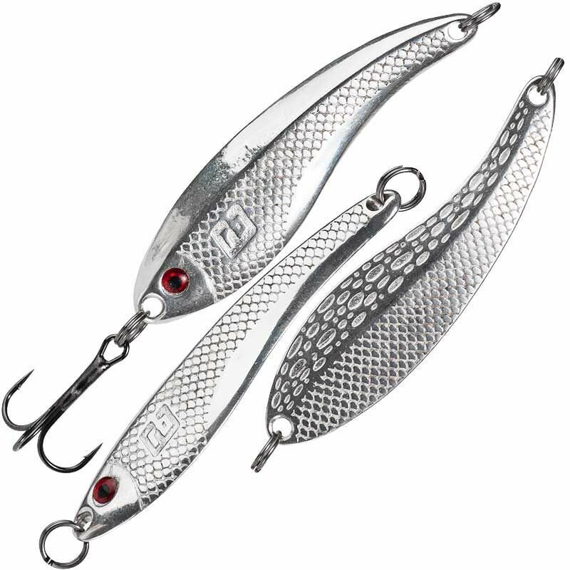 Блесна литьевая из латуни на жереха, покрыта золотом и серебром RB Кукри 13гр - 1