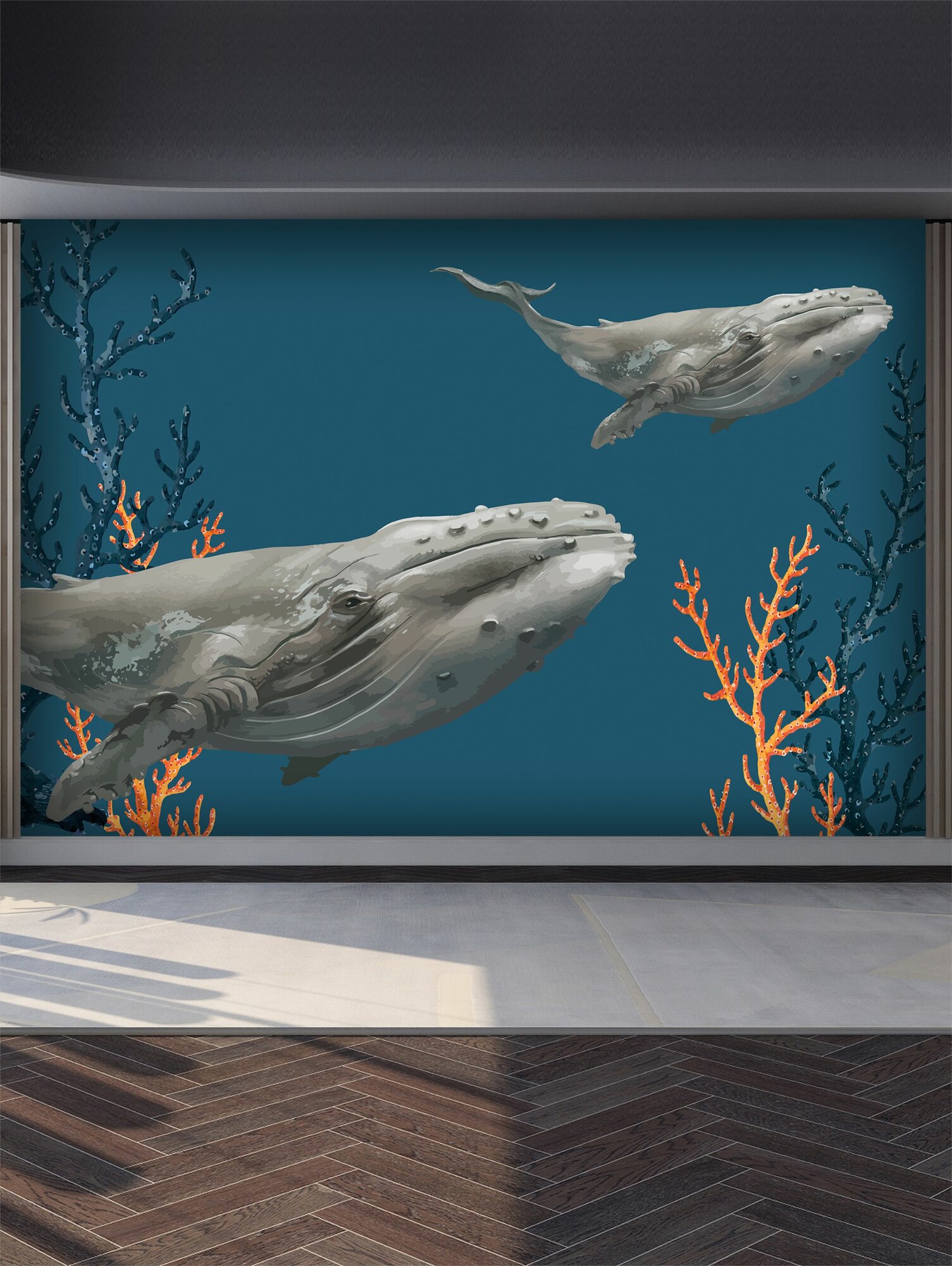 Фотообои на стену Art IrbisPrint Киты 400х270 на флизелиновой основе