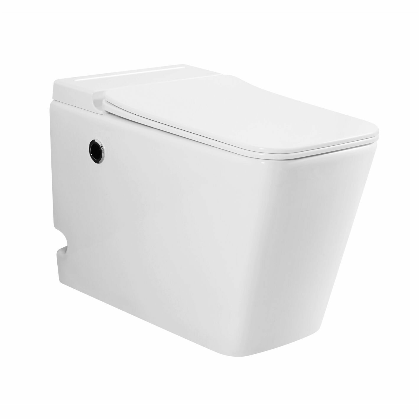 Унитаз импульсный Mirsant SOLE Sense Impulse напольный, сенсорный смыв, быстросъемное сиденье микролифт