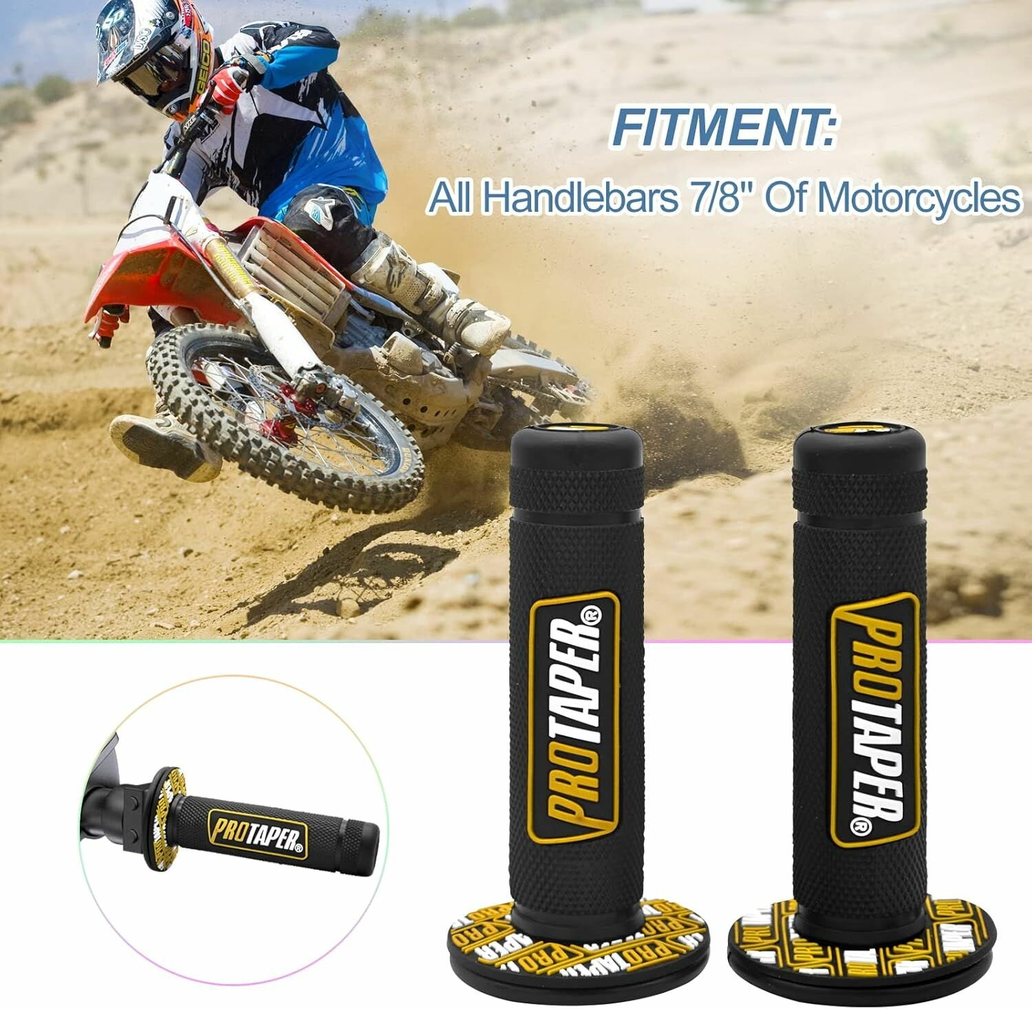 Ручки руля для мотоцикла, питбайка (грипсы)