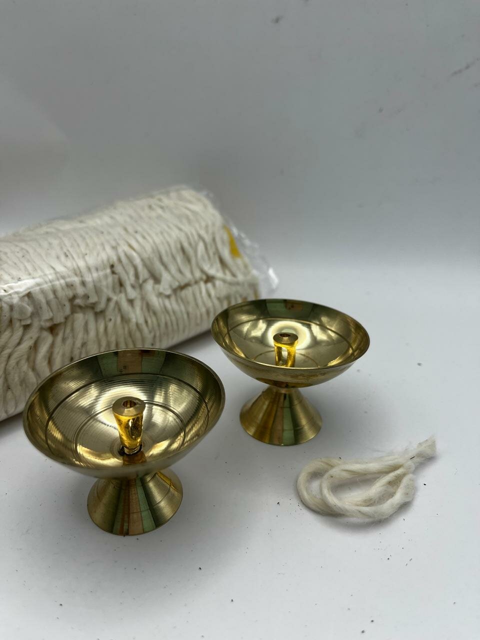 Лампадка ДИПАК (Дия) для Аарти и Пуджи, домашнего декора 2 шт + фитили 50 шт (Oxan)