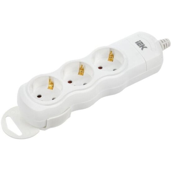 Колодка удлинителя Iek 3-мест. с заземл. РПр03, WYP10-D-KP-16-03-ZS-K01