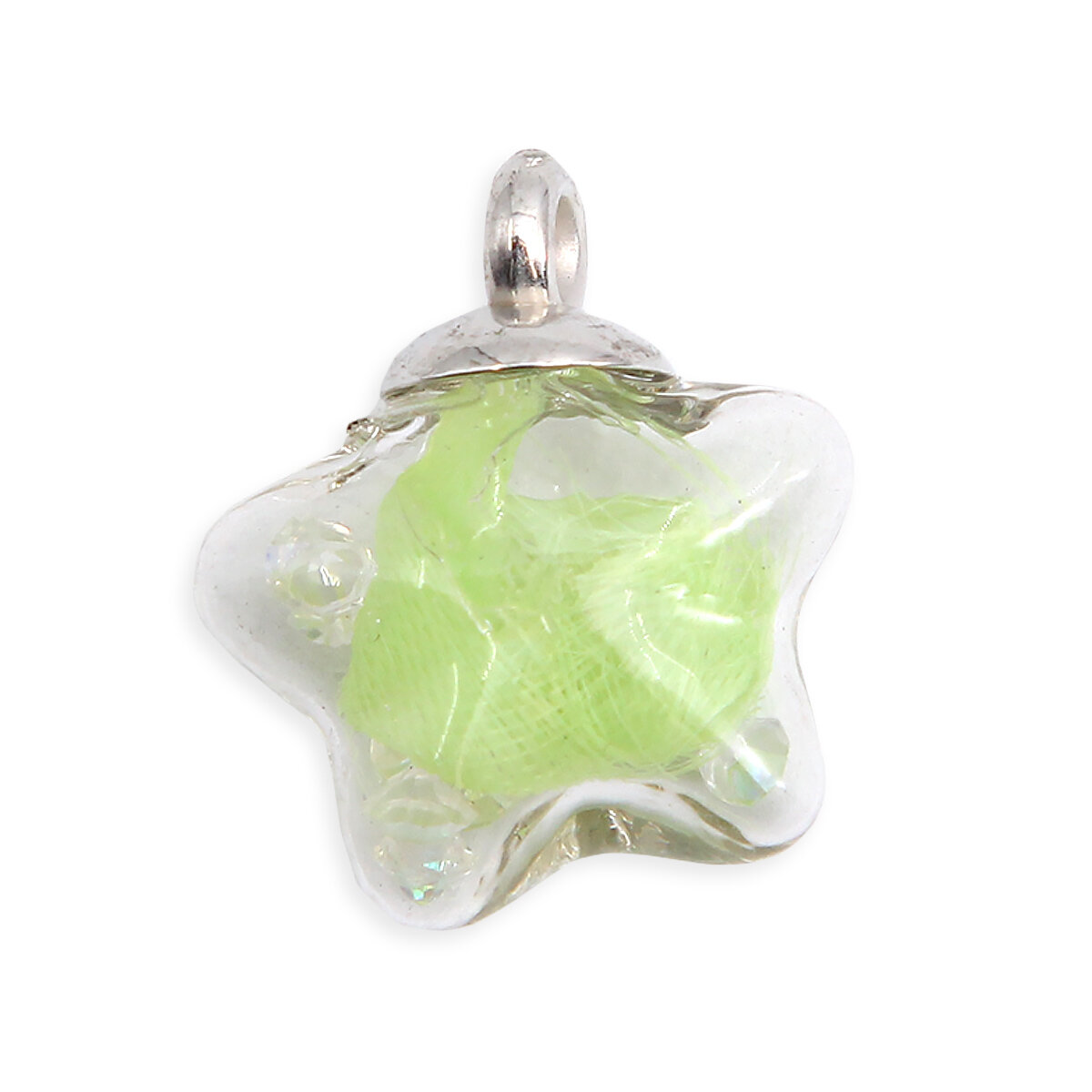 Подвеска для украшений, бижутерии и поделок Astra&Craft Звезда, 66871-6, пластик (зеленый)