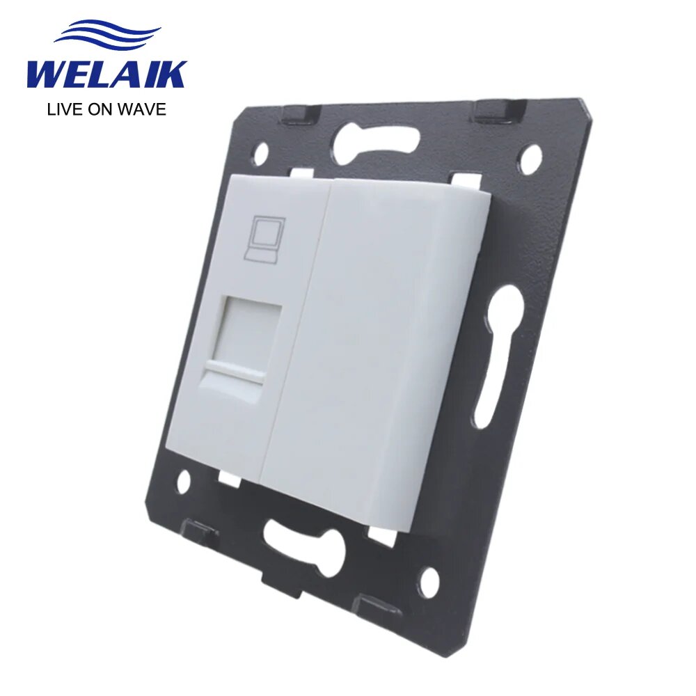 WELAIK Розетка RJ45 CAT6, White, 1 Socket