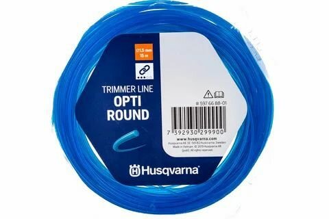 Корд триммерный круглый Husqvarna Opti, 1,5 мм/15 м, в блистере, 5976688-01