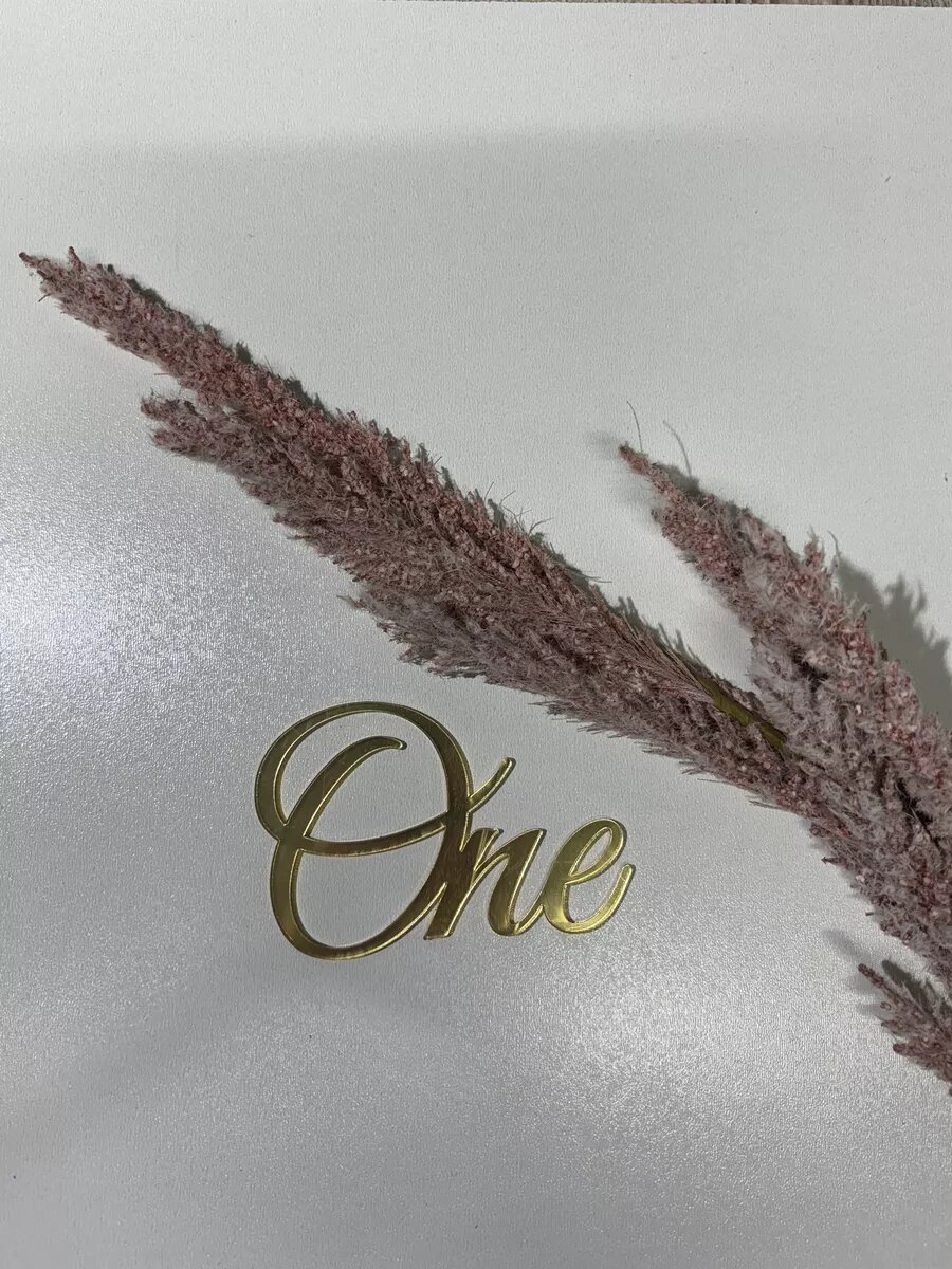 Топпер AcrylWood "One", для торта, акрил, зеркальное покрытие