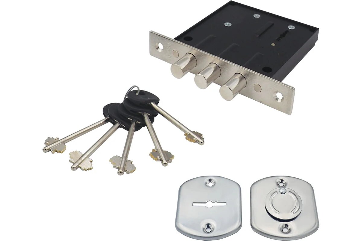 Замок меттэм ЗВ8 842.0.0 с 5 ключами, код 20648, прочная защита для металлических дверей