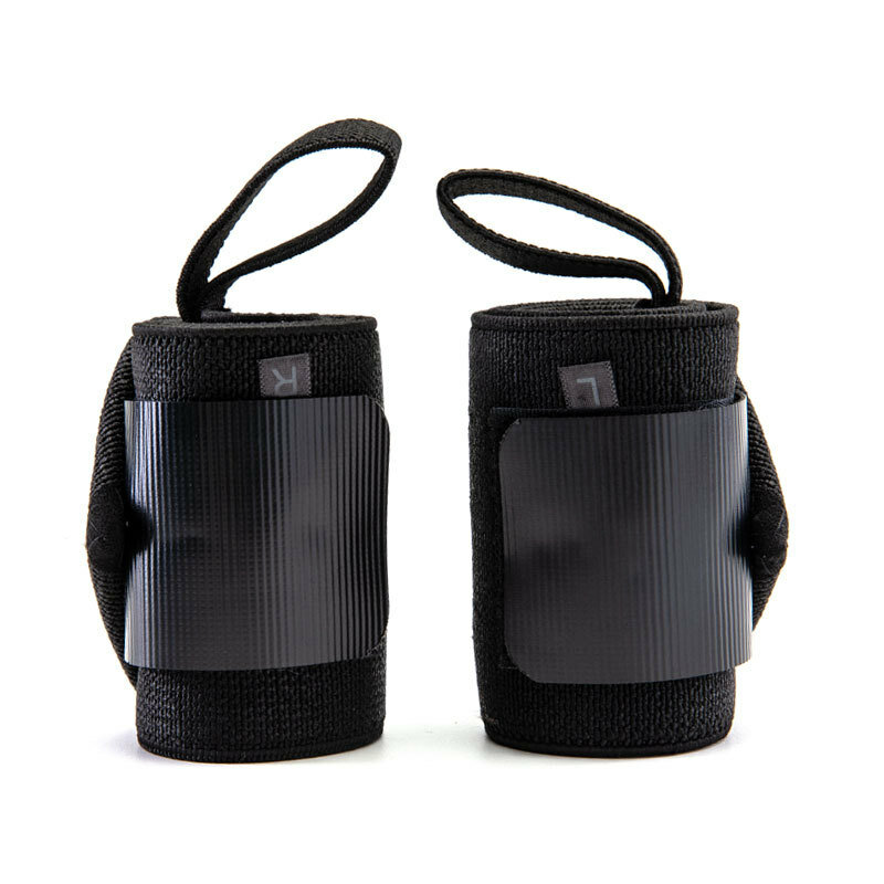 Фитнес-наручи Спортивный ремешок для защиты запястья Черный, один размер подходит всем [пара] [твердый материал/сильная