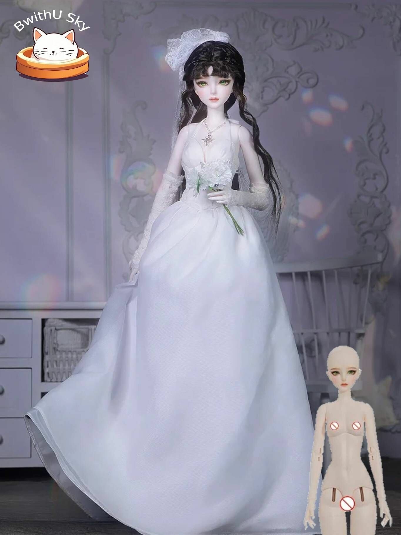 BwithU 1/3 Bjd Camille обнаженная кукла с нормальной кожей, без макияжа, без аксессуаров