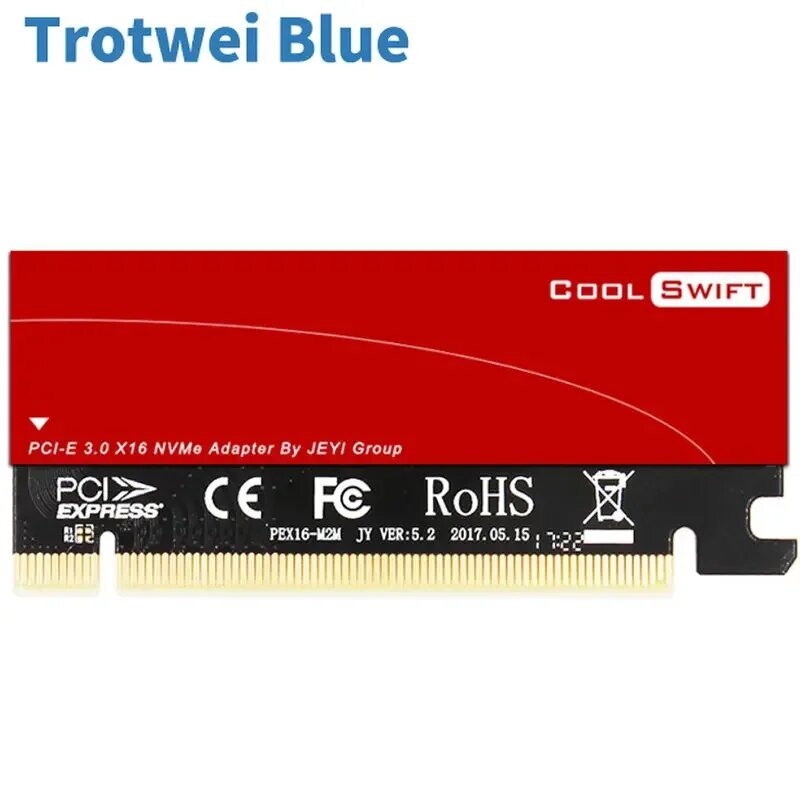 Trotwei Адаптер M.2 SSD PCI-E 3.0 x16