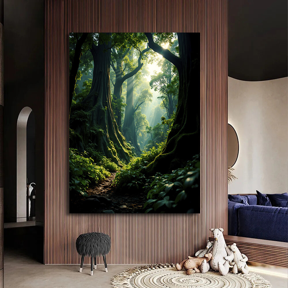 Пейзаж / природа, картина лес / река, 20х30 см, горы, море