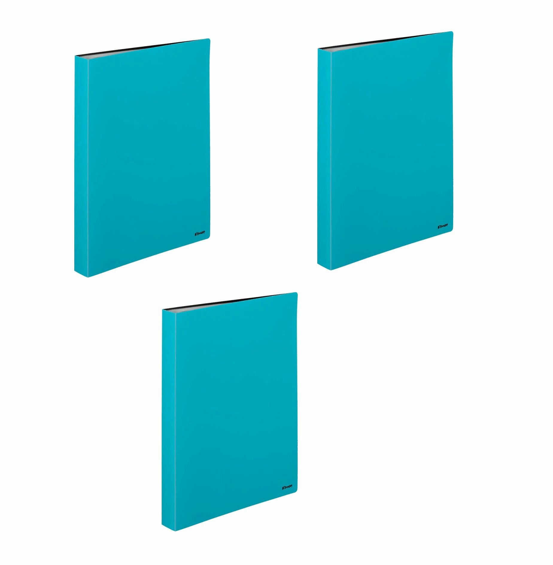 Комус Папка файловая, голубая, с карманом для Cd визитки, 3 уп