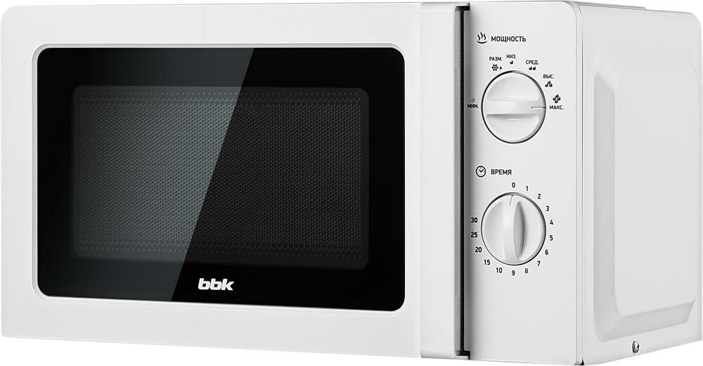 Микроволновая печь BBK 20MWS-777M/W, объем 20 л, мощность 700 Вт, белый
