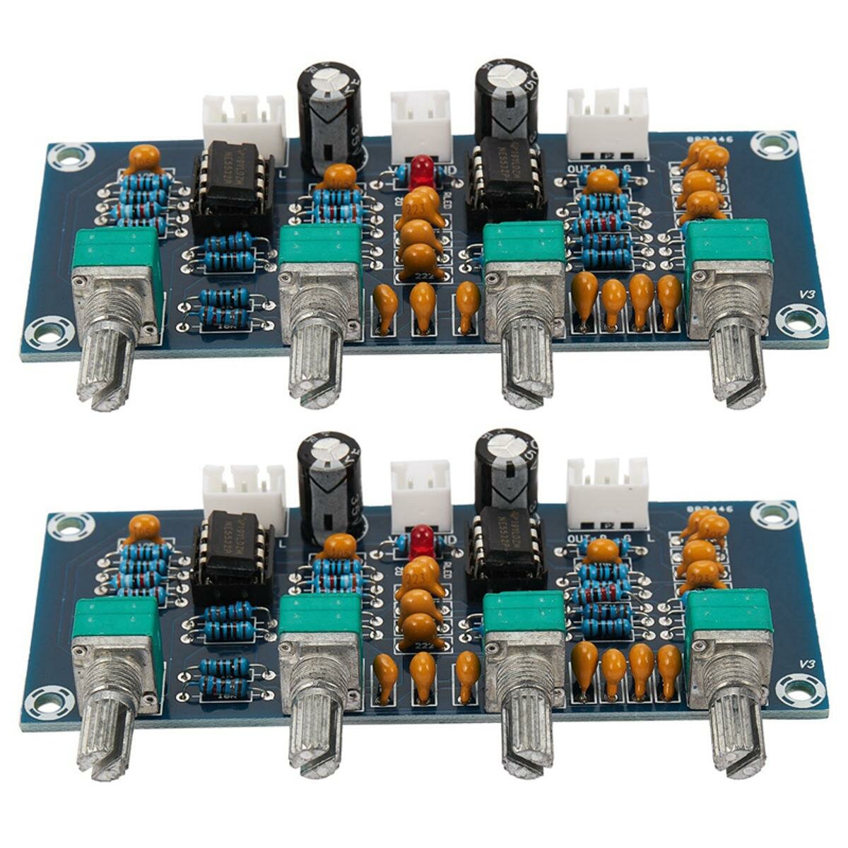 2X NE5532 Tone Board Preamp Preamp с регулировкой громкости высоких и низких частот Pre-Amp Контроллер тембра для платы