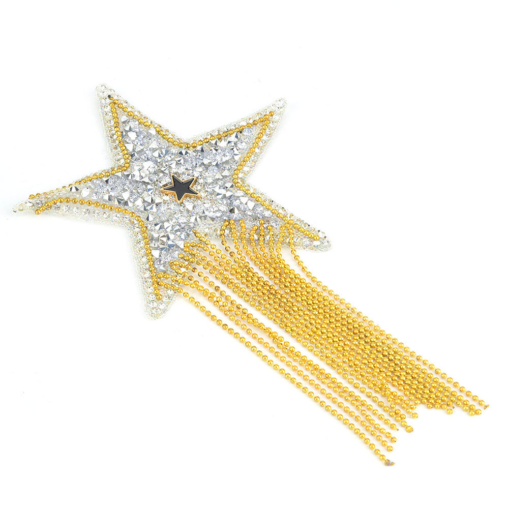 Пластиковые DIY клеевые звезды, узорчатая одежда, стразы, кисточки, нашивки для одежды и сумок, аппликации №1