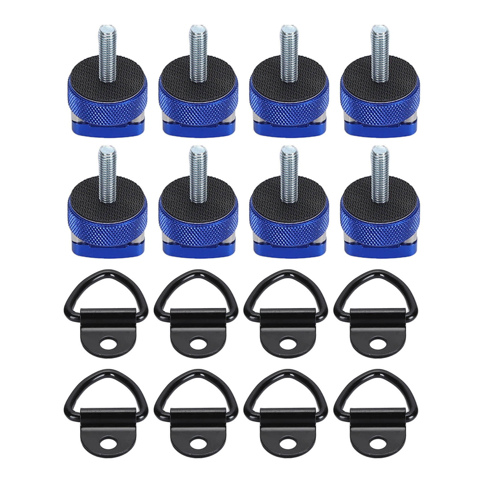 8 Pcs Quick Removal Fastener Thumb Screw Nuts Billet Aluminum Hard Top Bolts with 8 Pull Rings for Bronco 2dr 4dr 2021 and Up Blue