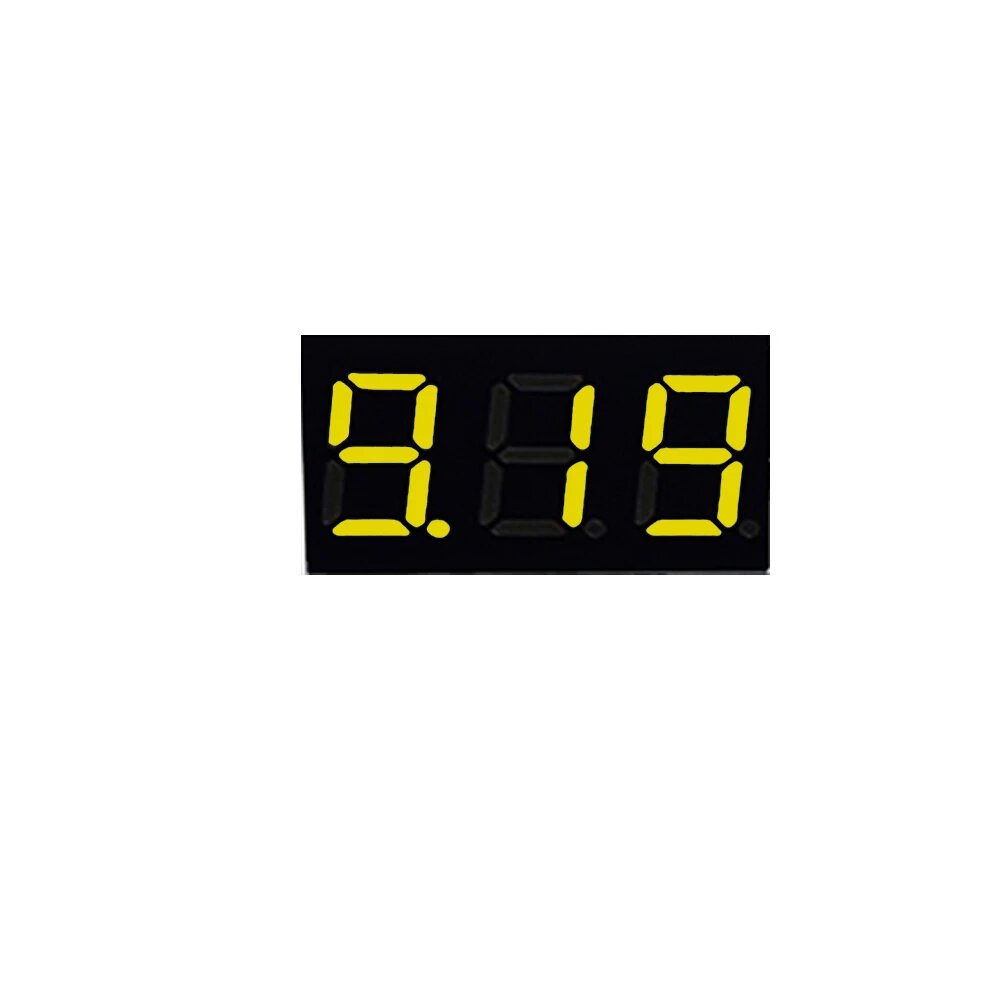 Вольтметр цифровой 4-40В, 2-х проводов, Yellow