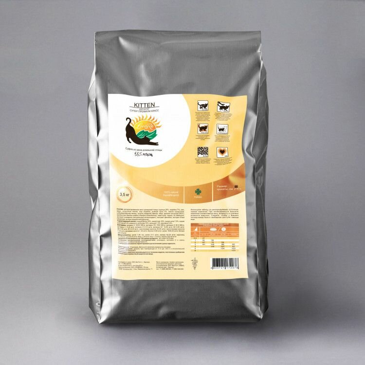 Сухой корм LiveRA Kitten для котят, суфле из мяса домашней птицы, 3.5 кг