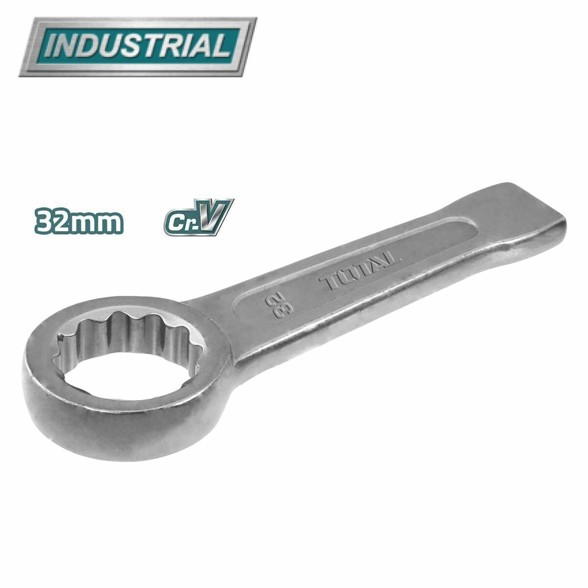 Накидной гаечный ключ 32мм из хромованадиевой стали TOTAL THT104032