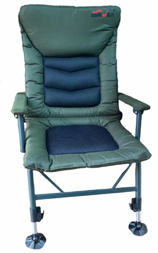 Стул туристический складной TERBO CW 8099 для рыбалки/ Кресло со спинкой карповое