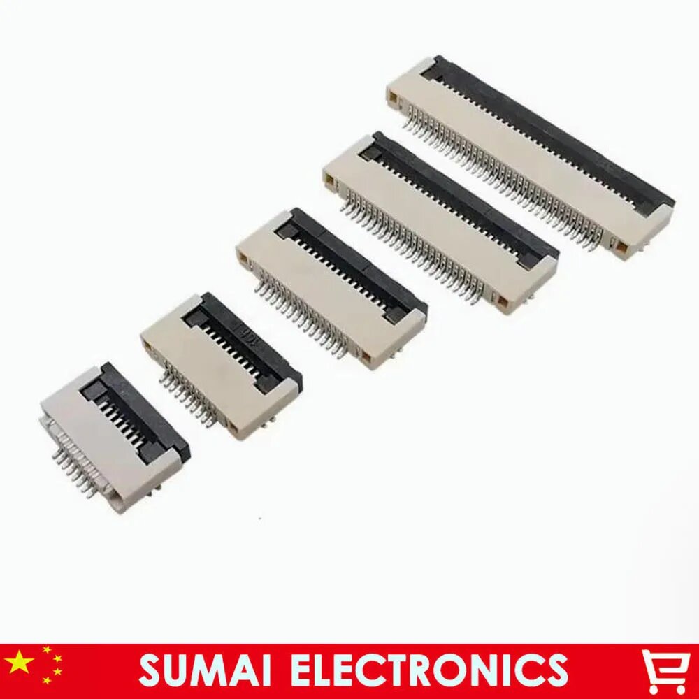 Разъем FPC/FFC SITOMESIA 1.0 мм 4/6/8/10/12/16/18/20/22/24/30 контактов 30 Pin, 20 PCS