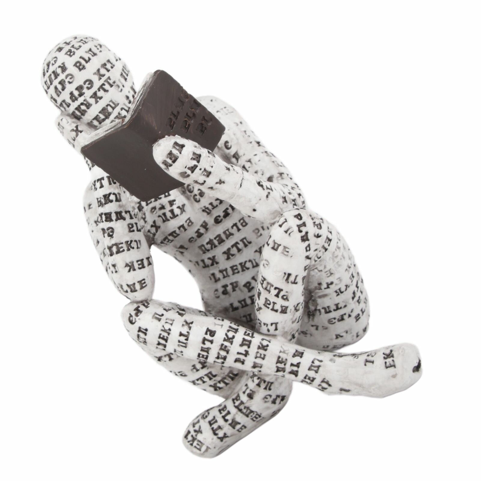 Фигурка женщины, читающей книгу из смолы и бумаги, декор для дома