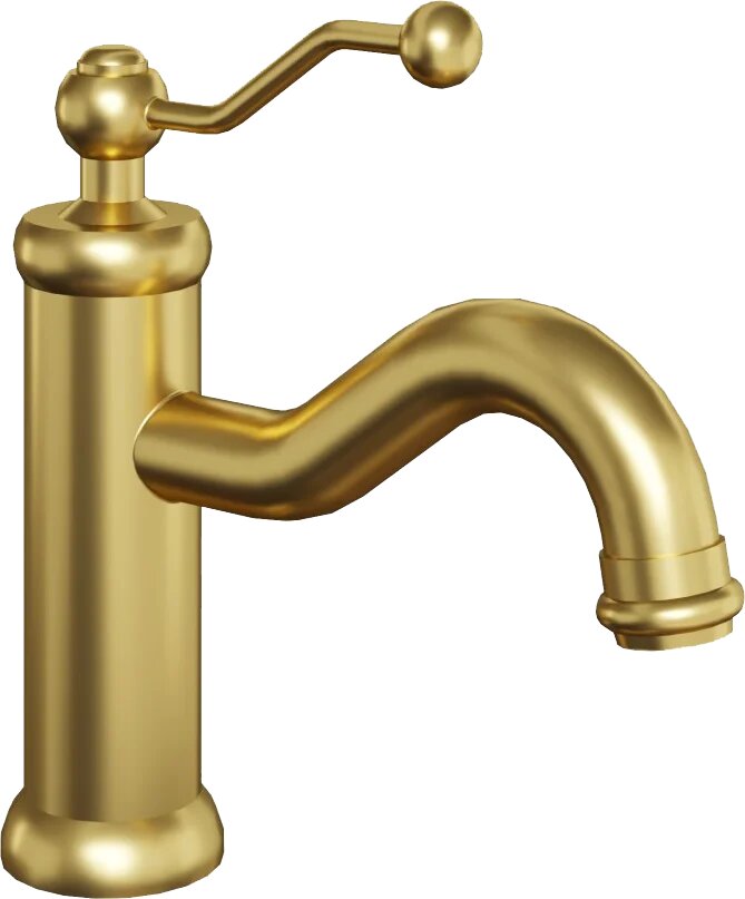 Смеситель для раковины Paini Duomo 88PJ205 матовый, золотой, итальянский