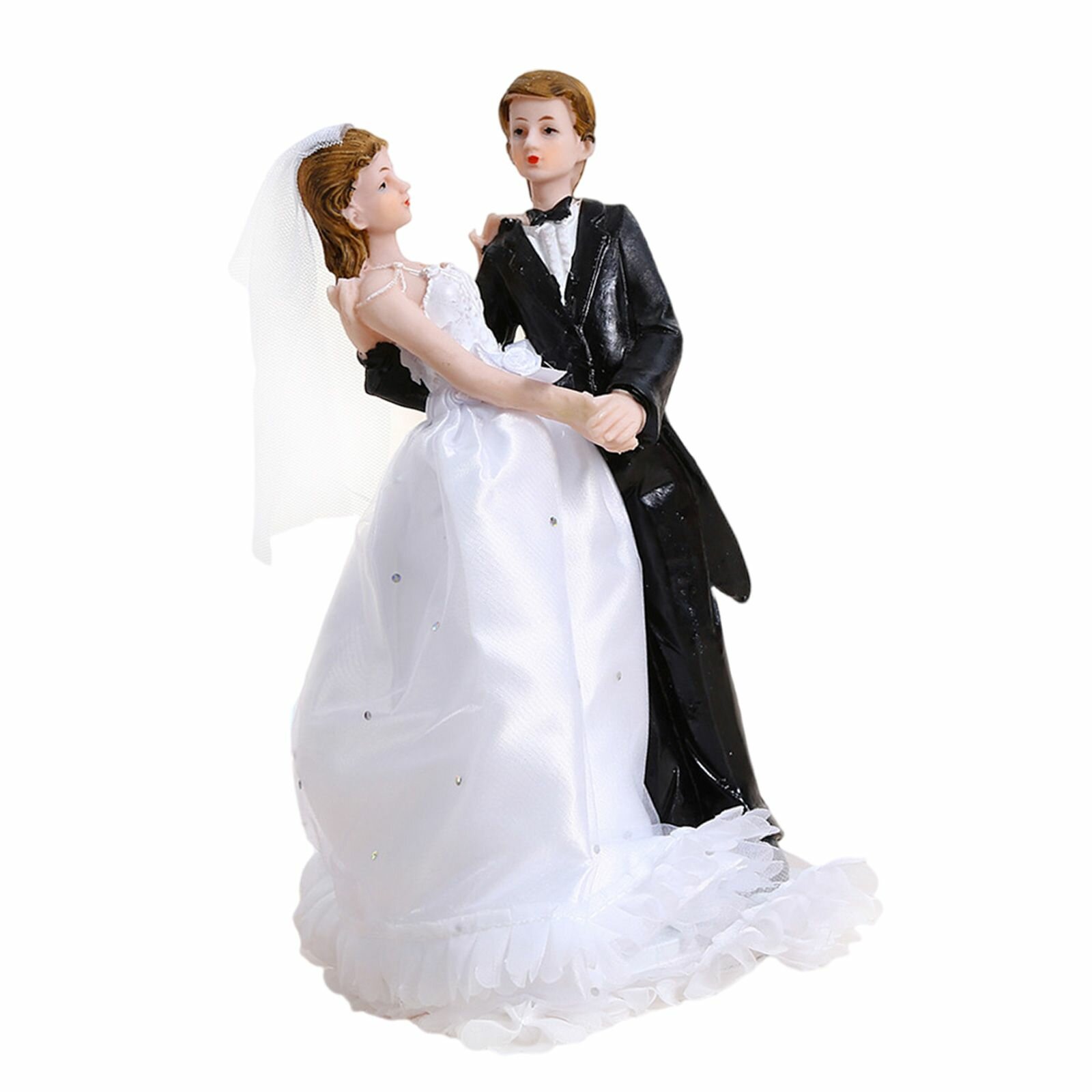 Фигурка жениха и невесты из смолы для украшения свадебного торта