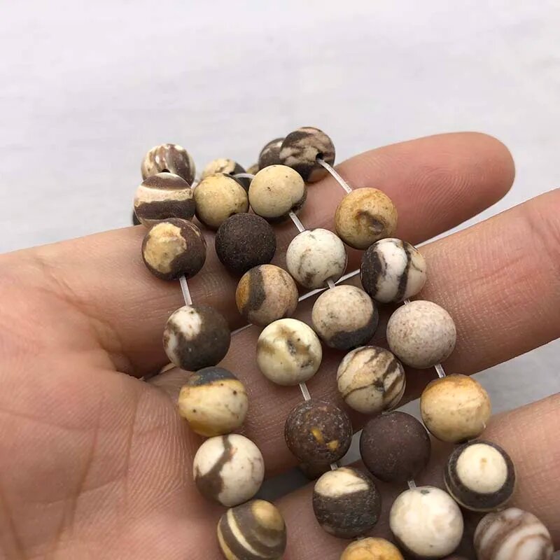 Матовые австралийские зебра яшмы бусины Super search 4-12 мм 6mm 58pcs beads