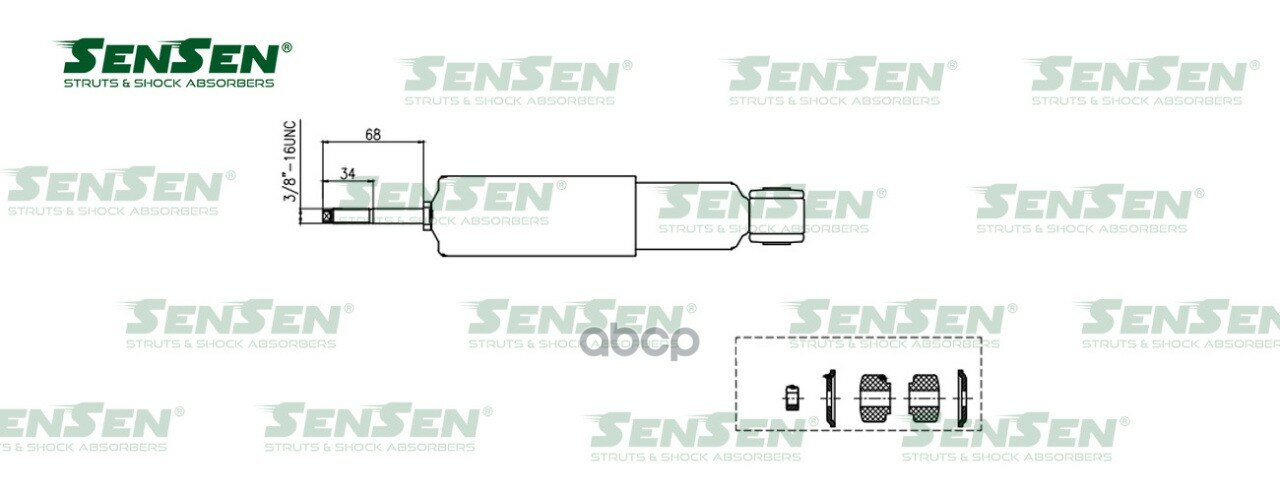 Амортизатор_задний JAC J7/Москвич 6 20- Sensen арт. 12130570