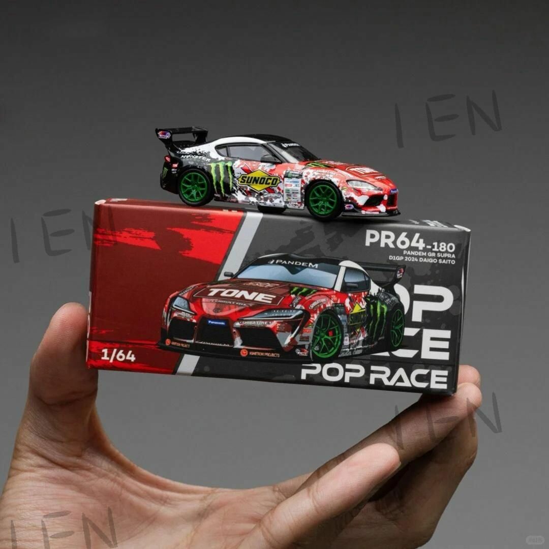 Pop Race 1:64 PANDEM GR SUPRA D1GP D1 2024 DAIGO SAITO POPRACE Коллекционная машинка