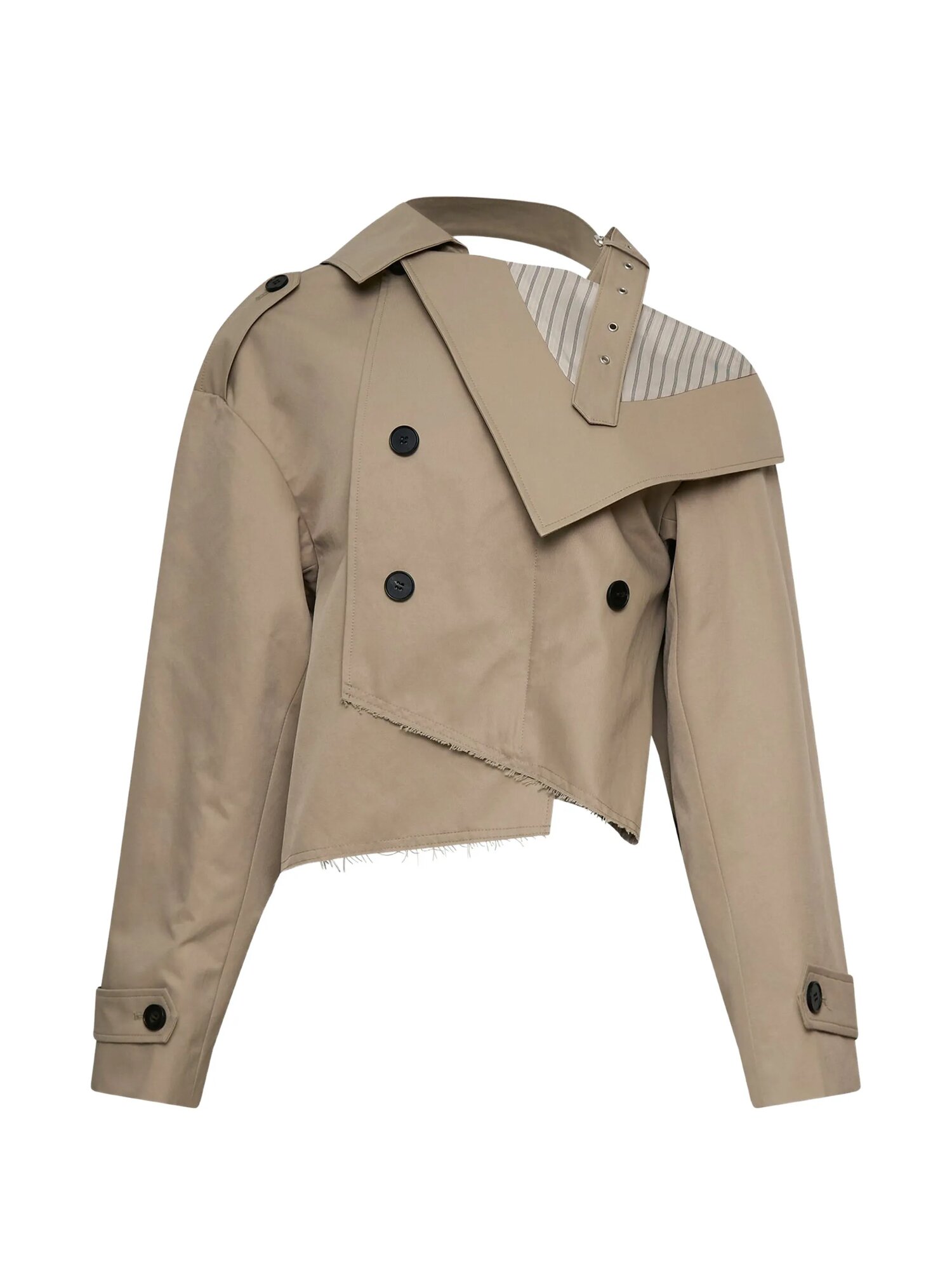 Пиджак GRACE ELWOOD Asymmetric-hem frayed-edge jacket