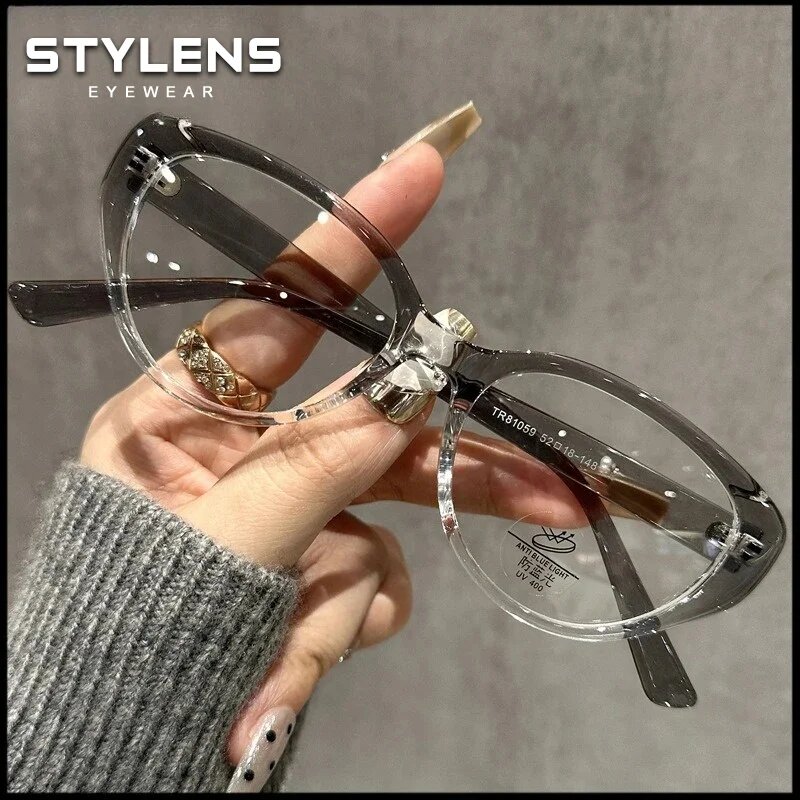 STYLENS Trendy Oval Антисиний свет Очки для близорукости C7-Grey, -250 — фото 1