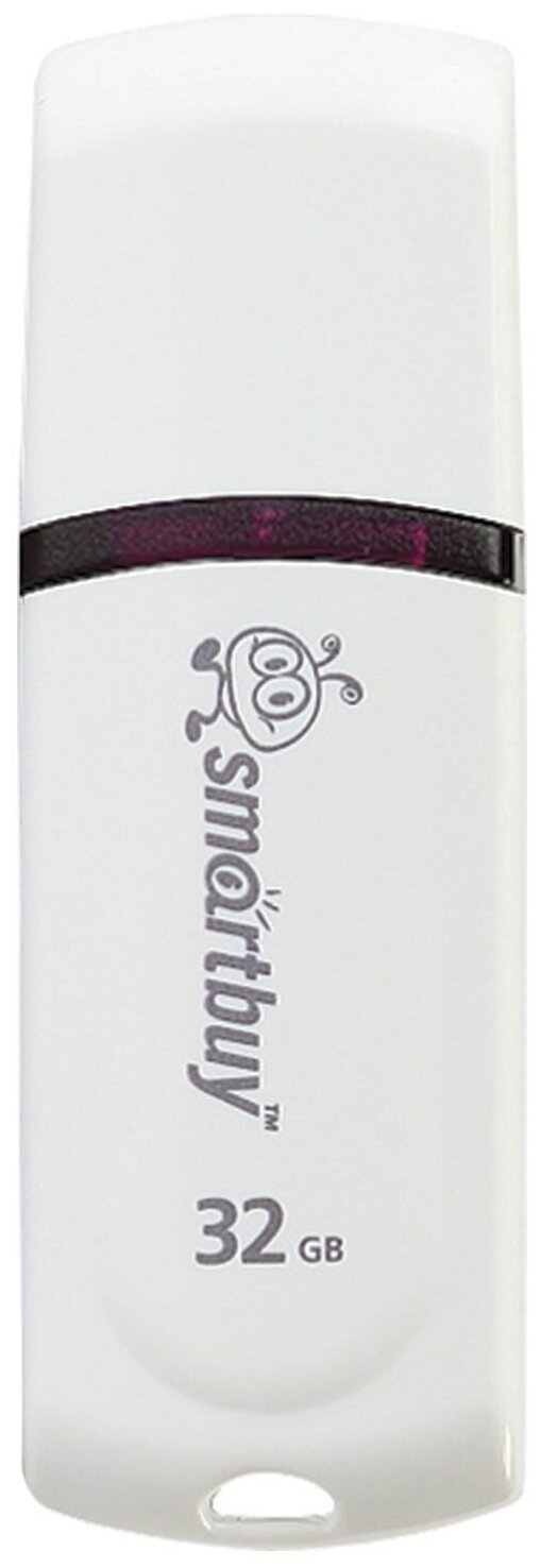 Флеш-карта SmartBuy 32 гб, Paean, USB 2,0, белая (SB32GBPN-W)