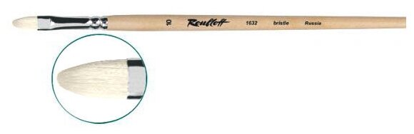 Кисть щетина овал 12 на длинной ручке покрытой лаком Серия 1632 ЖЩ3-12,02Б