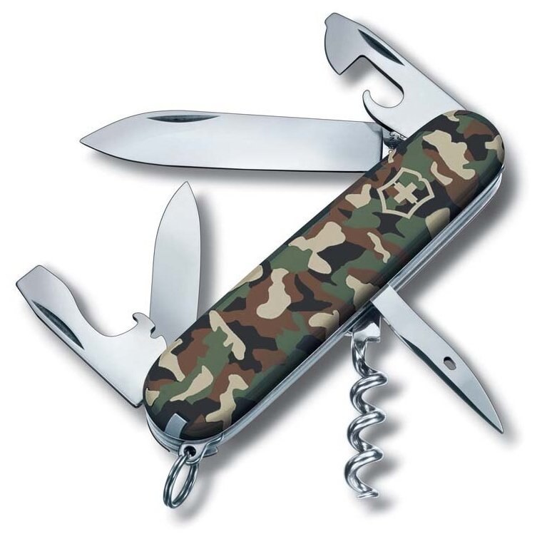 Нож перочинный VICTORINOX Spartan, 91 мм, 12 функций, камуфляж, 1.3603.94